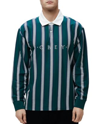 OBEY Firm Striped Classic Fit Polo Shirt | Bloomingdale's