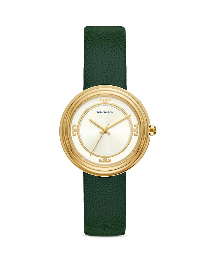 Tory Burch Bailey Leather Strap Watch, 34mm | Bloomingdale's
