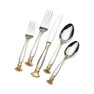 Wallace Salacia Gold Accent 20-Piece Flatware Set | Bloomingdale's