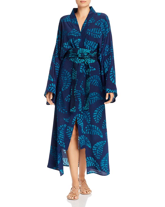 Studio One Eighty Nine Fern-Print Silk Kimono | Bloomingdale's