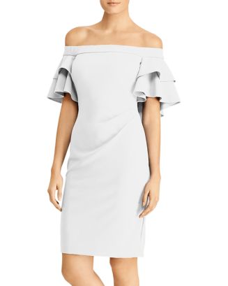 Ralph Lauren Tiered Capelet Off-the-Shoulder Dress | Bloomingdale's