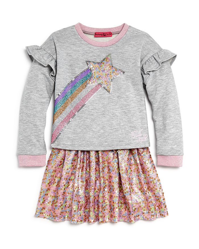 JOJO SIWA by BETSEY JOHNSON Girls' Shooting Star Top & Sequin Skirt Set ...