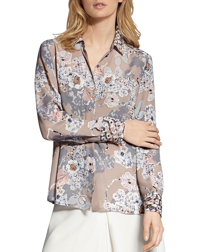 BASLER Mixed-Print Blouse | Bloomingdale's