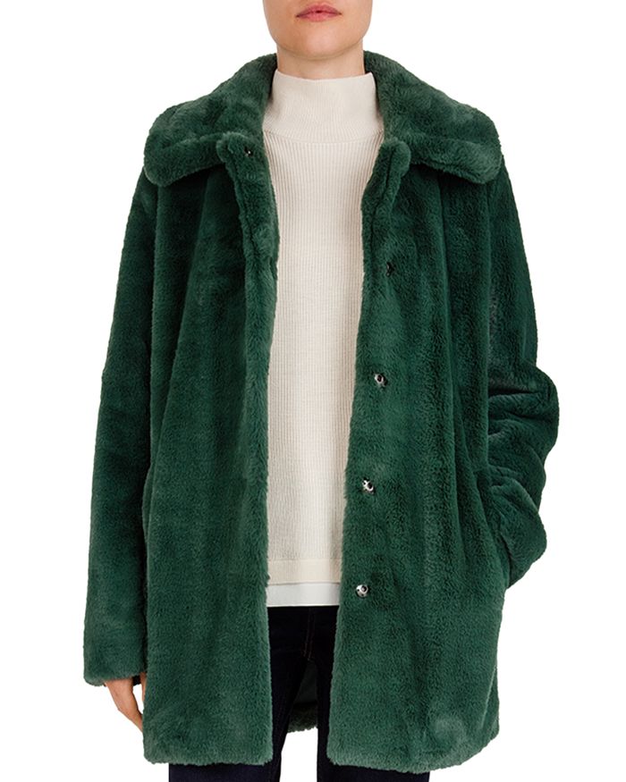 Gerard Darel Piana Faux-Fur Coat | Bloomingdale's