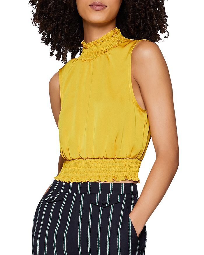 BCBGeneration Smocked Cropped Top | Bloomingdale's