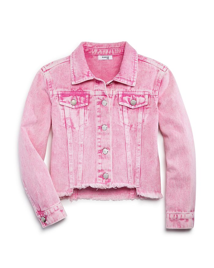 bebe Girls' Raw-Hem Denim Jacket - Big Kid | Bloomingdale's