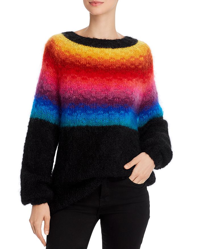 Rose Carmine Rainbow-Colorblocked Sweater | Bloomingdale's