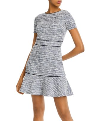 AQUA Piped Ruffled Hem Dress - 100% Exclusive | Bloomingdale's