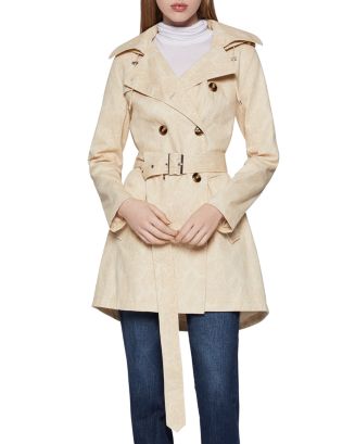 BCBGeneration Python Print Hooded Trench Coat | Bloomingdale's
