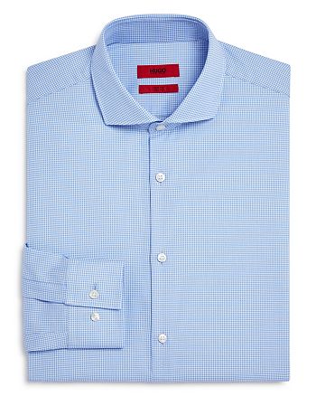 HUGO Kason Houndstooth Slim Fit Dress Shirt | Bloomingdale's