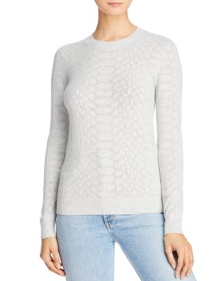 Minnie Rose Snakeskin Mesh Sweater | Bloomingdale's
