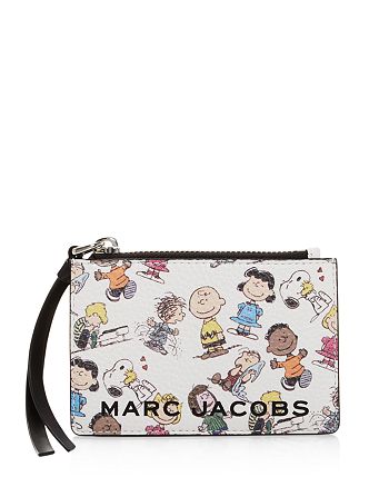 MARC JACOBS MARC JACOBS The Box Peanuts Leather Top Zip Wallet ...