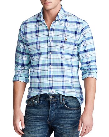 Polo Ralph Lauren Classic Fit Plaid Button-Down Oxford Shirt ...