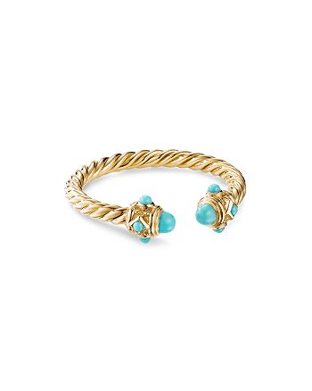 David Yurman Renaissance Ring in 18K Yellow Gold with Turquoise ...