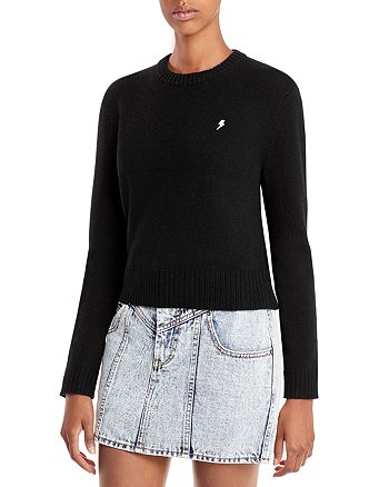 AQUA Embroidered Lightning Bolt Cashmere Sweater - 100% Exclusive ...