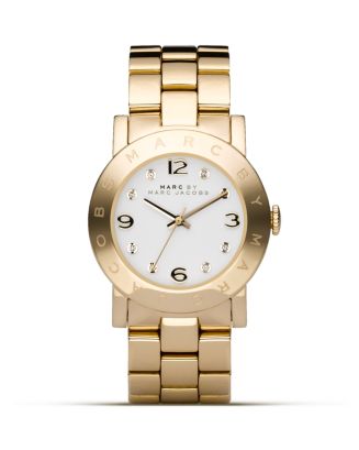 MARC JACOBS MARC BY "New Amy" Gold Watch, 36mm | Bloomingdale's