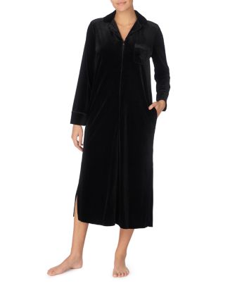 Ralph Lauren Long Velvet Zipper Robe | Bloomingdale's