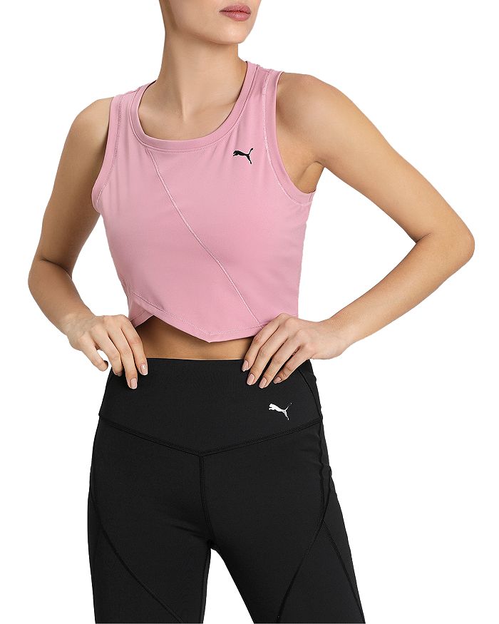 PUMA Studio Cropped Mesh-Inset Tank | Bloomingdale's