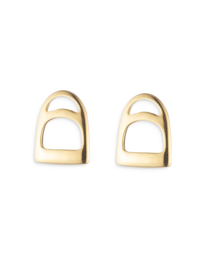 Ralph Lauren Stirrup Stud Earrings in 18K Gold Plated Sterling Silver | Bloomingdale's