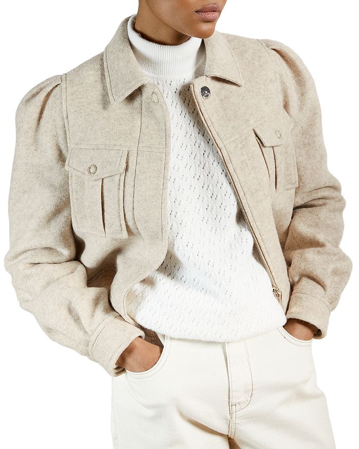 Ted Baker Short Patch Pocket Boiled Wool Blend Jacket | Bloomingdale's