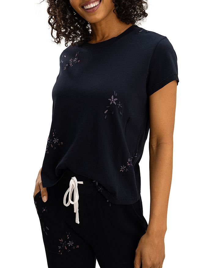 Splendid Love Me Floral Embroidered Tee | Bloomingdale's