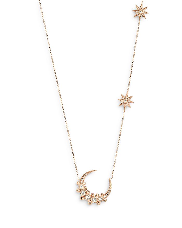 Colette Jewelry 18K Yellow Gold Galaxia Diamond Moon & Stars Statement ...