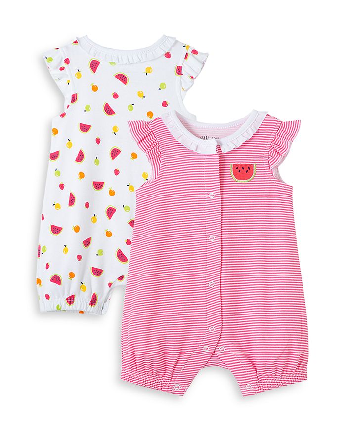 Little Me Girls' Cotton Fruit Rompers, Set of 2 - Baby | Bloomingdale's