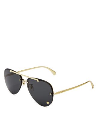 Versace Brow Bar Aviator Sunglasses, 60mm | Bloomingdale's
