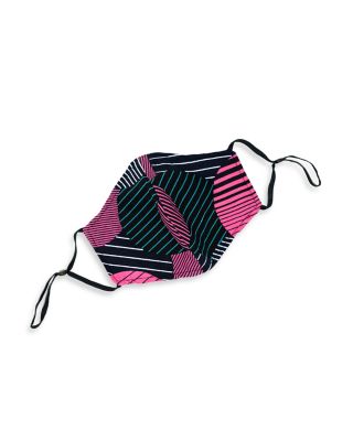 DIOP Akira Cotton Color Blocked Stripe Patchwork Face Mask | Bloomingdale's