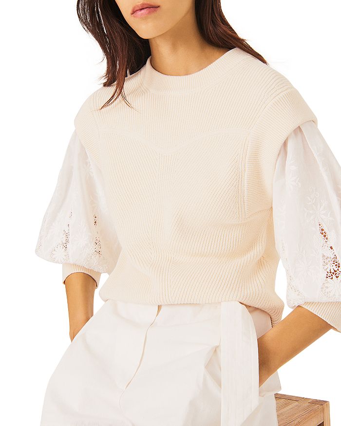 ba&sh Samoa Puff Sleeve Sweater | Bloomingdale's