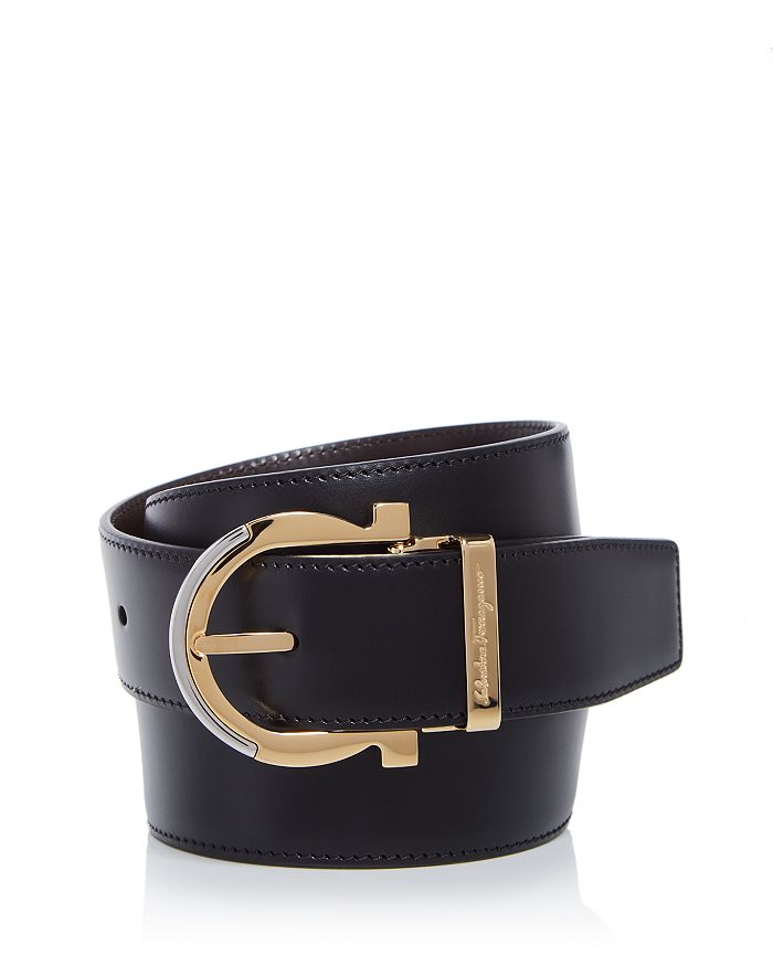 Salvatore Ferragamo Men's Gancini Leather Belt | Bloomingdale's