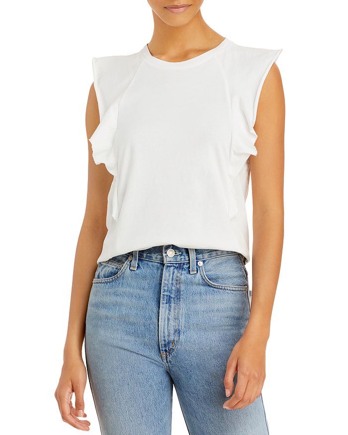 FRAME Ruffled Summer Muscle Tee | Bloomingdale's