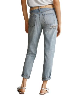 Ralph Lauren Avery Patchwork Boyfriend Jeans in Light Indigo Ralph Lauren Avery Patchwork Boyfriend Jeans in Light Indigo