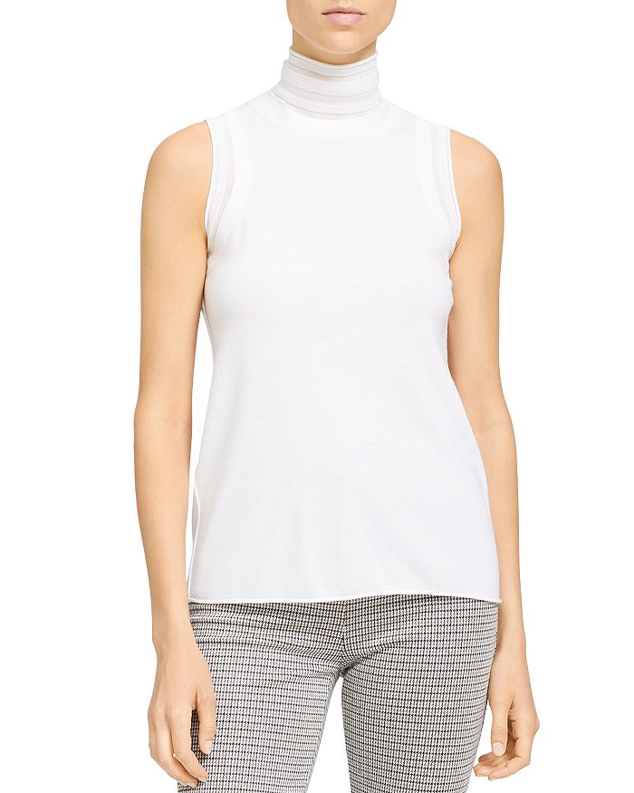 Theory Wool Turtleneck Sweater Tank | Bloomingdale's