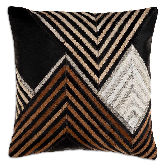 Surya Nashville Geometric Ox Hair Decorative Pillow, 20" x 20 ...