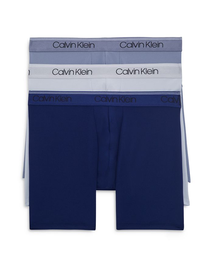 Calvin Klein Microfiber Stretch Wicking Boxer Briefs, Pack of 3 ...