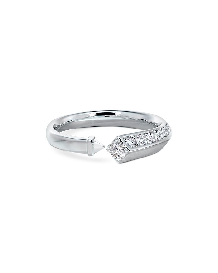 De Beers Forevermark Avaanti™ Pave Diamond Closed Ring in White Gold, 0 ...