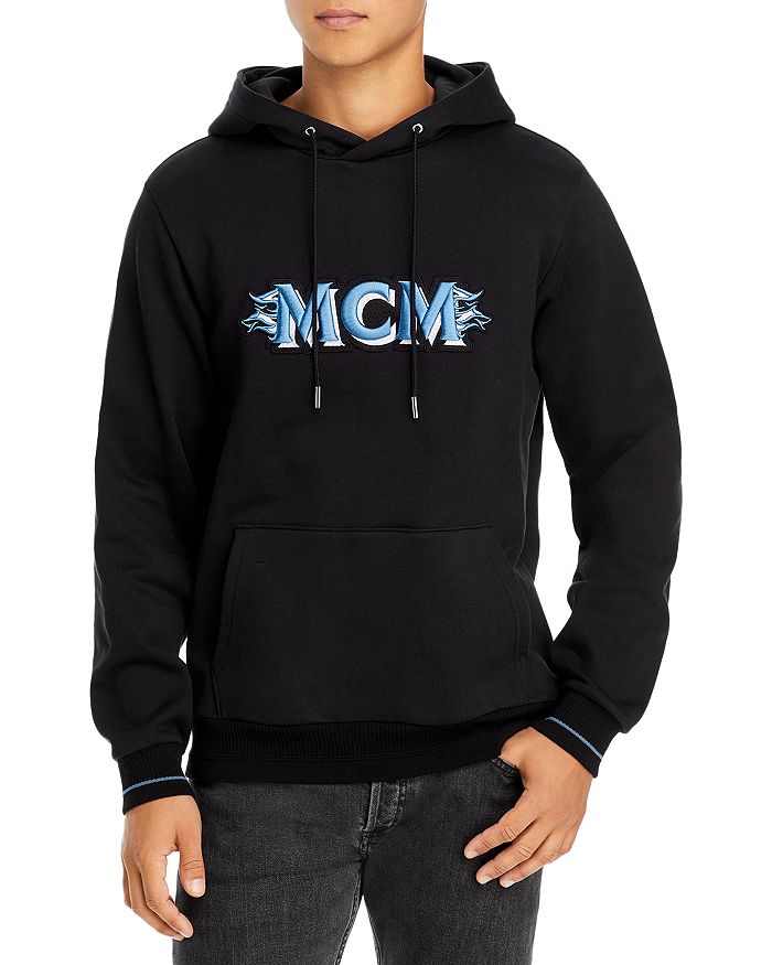 MCM Cotton Logo Appliqué Regular Fit Hoodie | Bloomingdale's