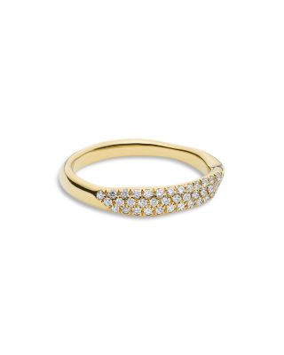 IPPOLITA 18K Yellow Gold Stardust Diamond Pavé Squiggle Ring | Bloomingdale's