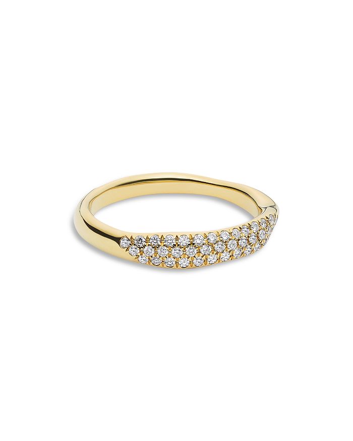 IPPOLITA 18K Yellow Gold Stardust Diamond Pavé Squiggle Ring ...