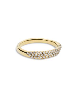 IPPOLITA 18K Yellow Gold Stardust Diamond Pavé Squiggle Ring ...