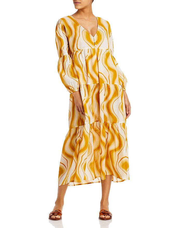 Faithfull the Brand Freida Printed Midi Swim Swim Cover-Up Dress ...