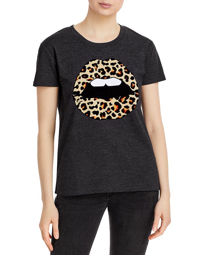 CHASER Leopard Lips Tee - 100% Exclusive | Bloomingdale's