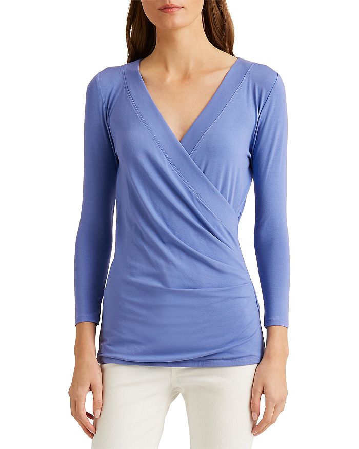 Ralph Lauren Crossover Jersey Top | Bloomingdale's