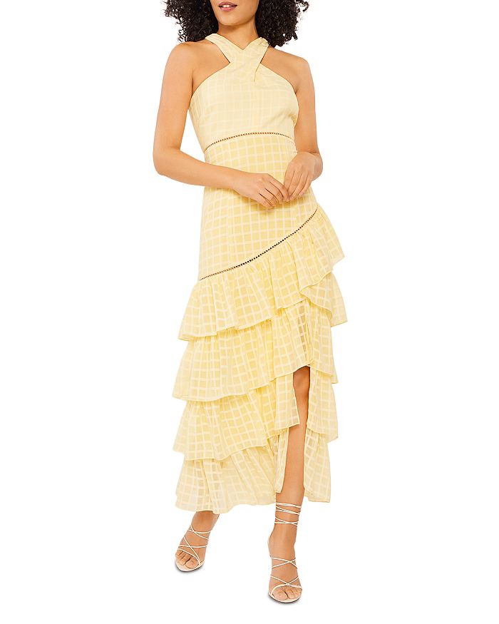 LIKELY Reni Checked Ruffle Dress | Bloomingdale's