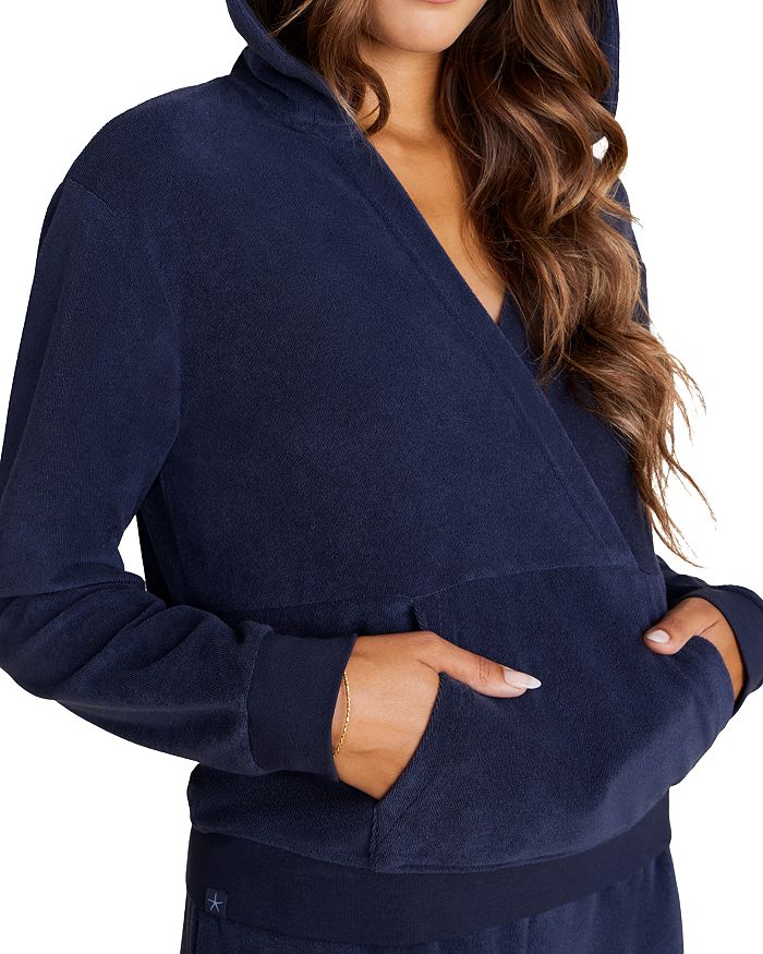 BAREFOOT DREAMS Cozy Terry Crossover Sleep Hoodie | Bloomingdale's