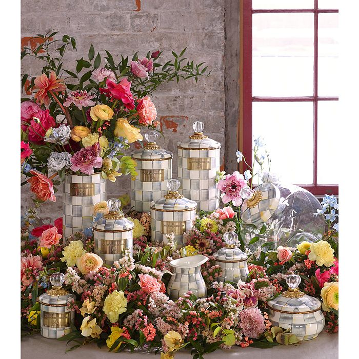 Mackenzie-Childs Sterling Check Kitchen Storage & Organizaton ...