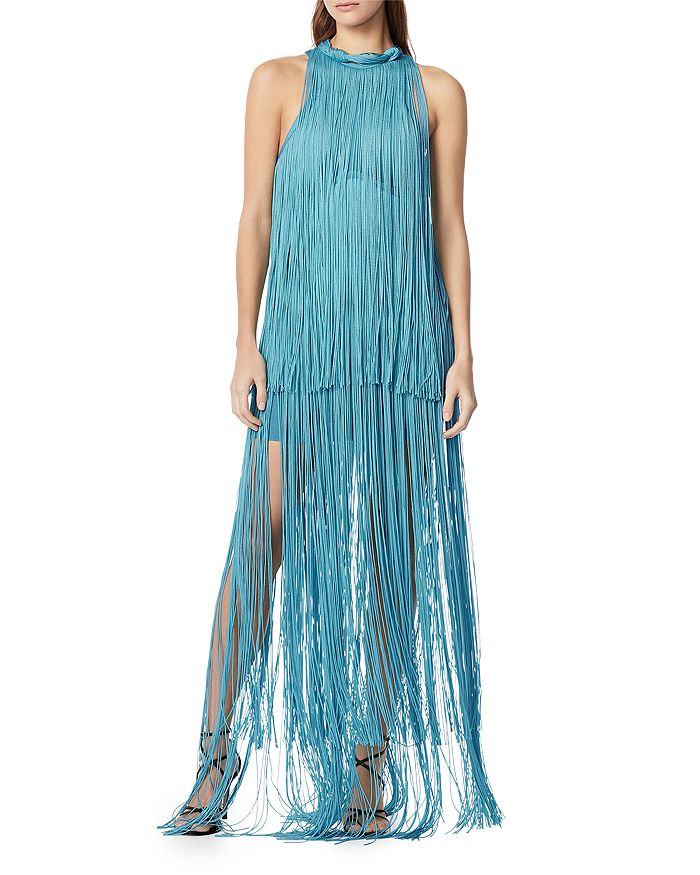 Hervé Léger Tiered Fringe Gown | Bloomingdale's