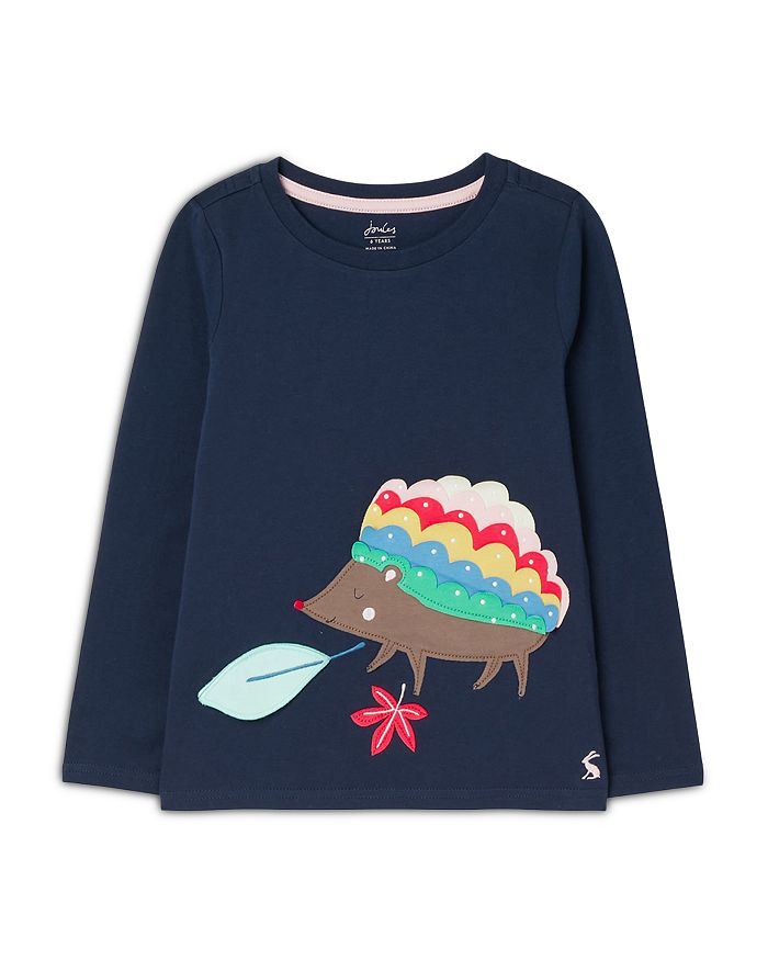 Joules Girls' Cotton Hedgehog Chomp Top - Little Kid, Big Kid ...