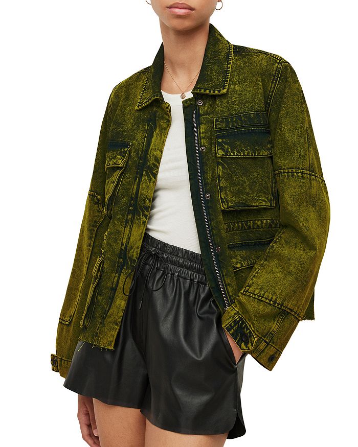 ALLSAINTS Finch Military Denim Jacket | Bloomingdale's